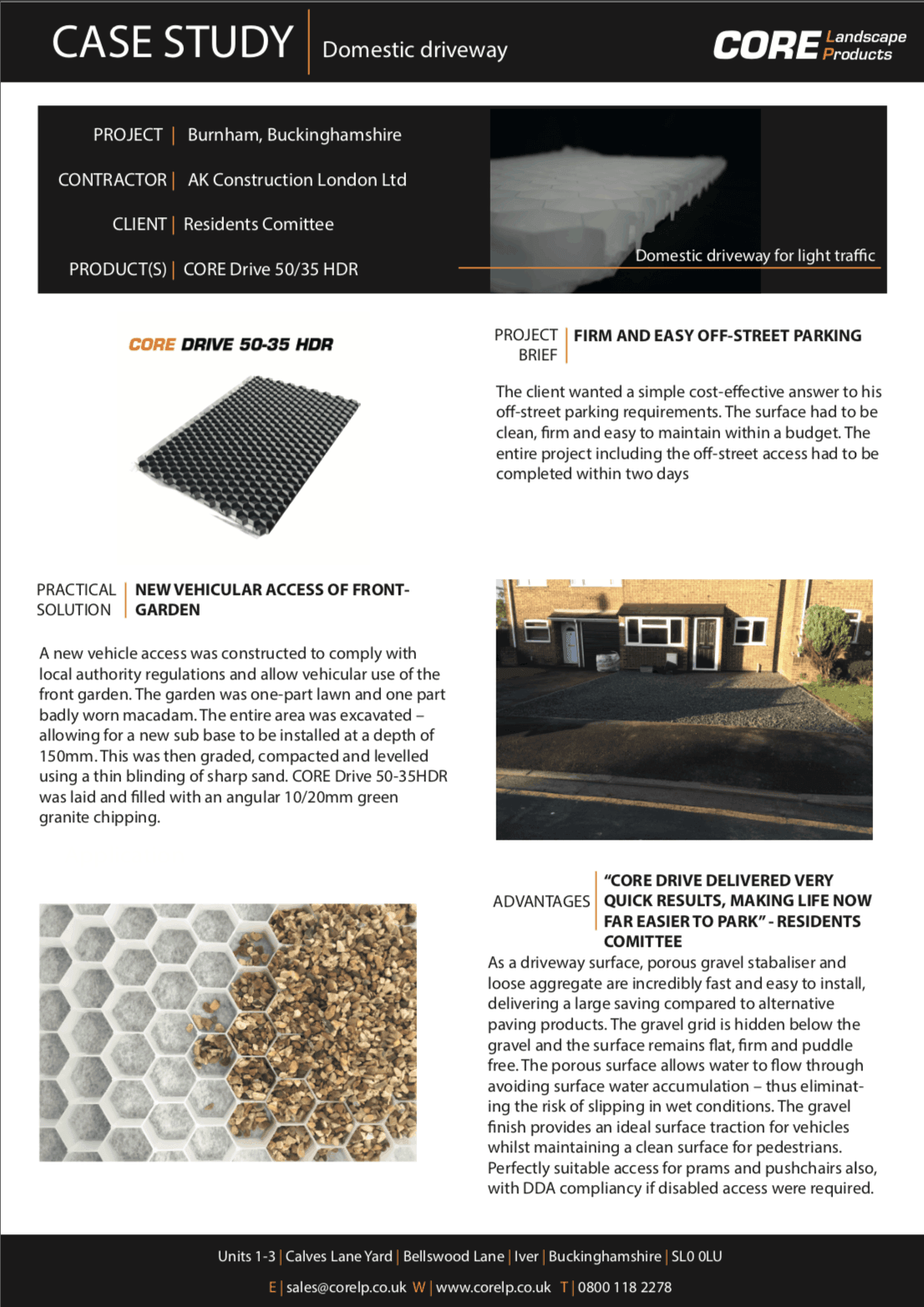 Gravel Driveway Installation - CORE Drive 50-35HDR - The Ideal Garden