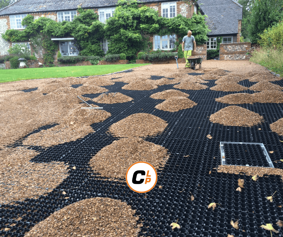 Driveway on a Steep Slope Solved by Core Drive 60-40 HDR - The Ideal Garden