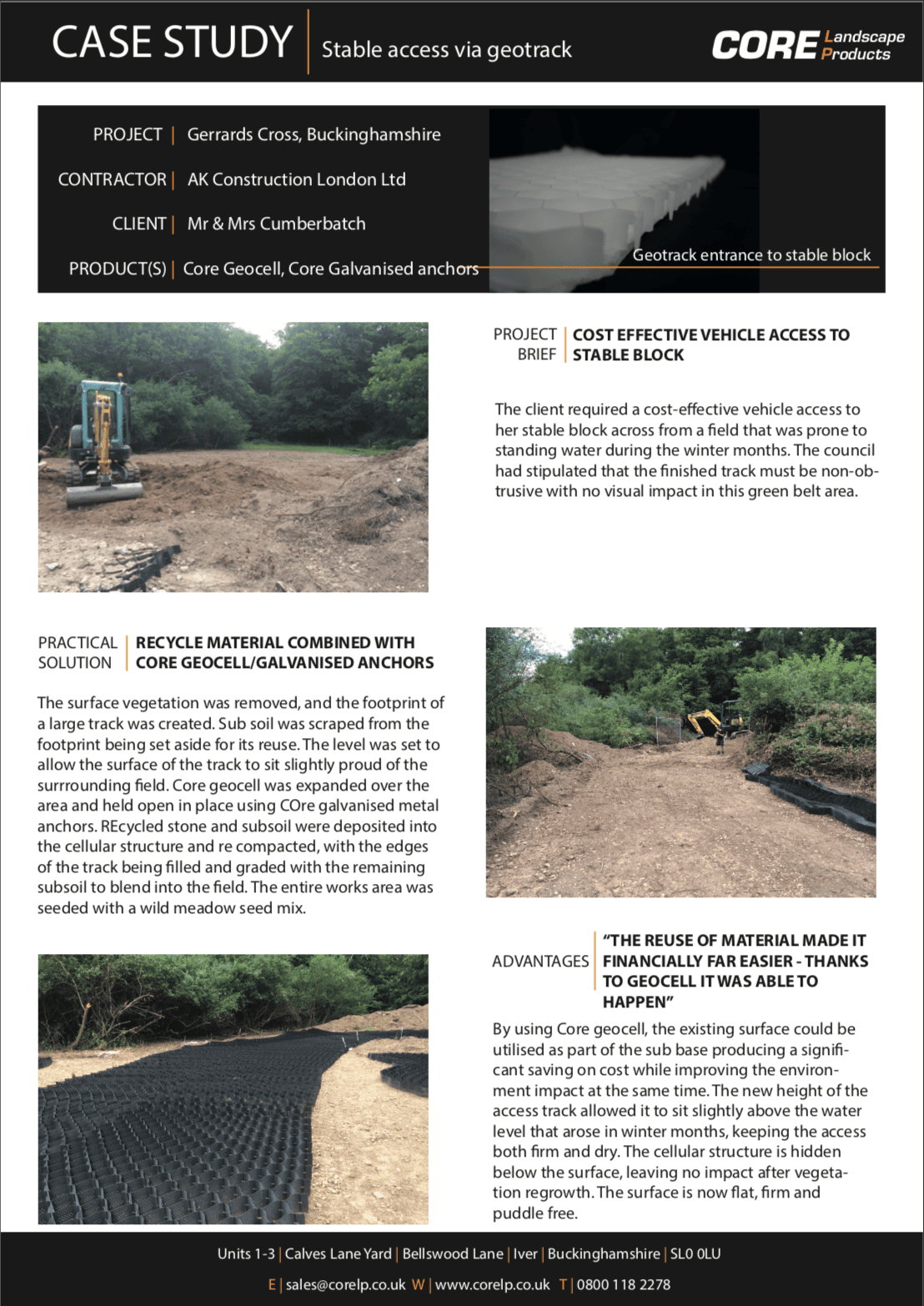 Vehicular Access Using Geotrack With CORE Geocell and Galvanised ...