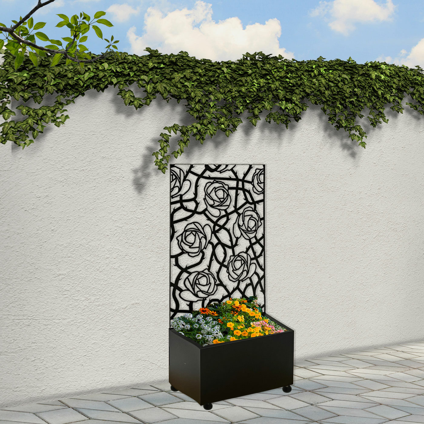 Buy Garden Planter with Screen | Laser Cut Metal Privacy Screens