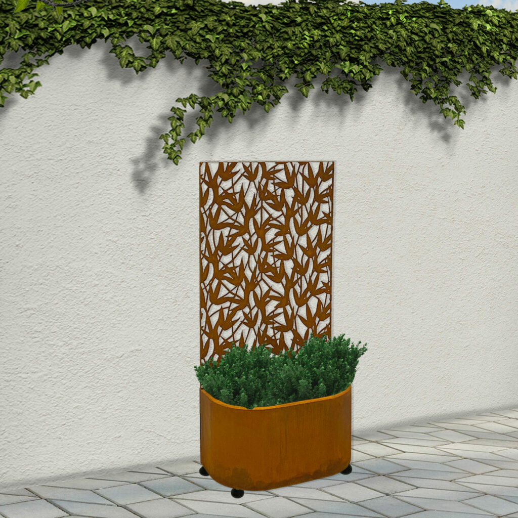 Decorative Outdoor Screen Panels | Rusted Metal Garden Screens