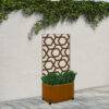 'Hive' Garden Screen with Rounded Planter | Corten Steel - The Ideal Garden