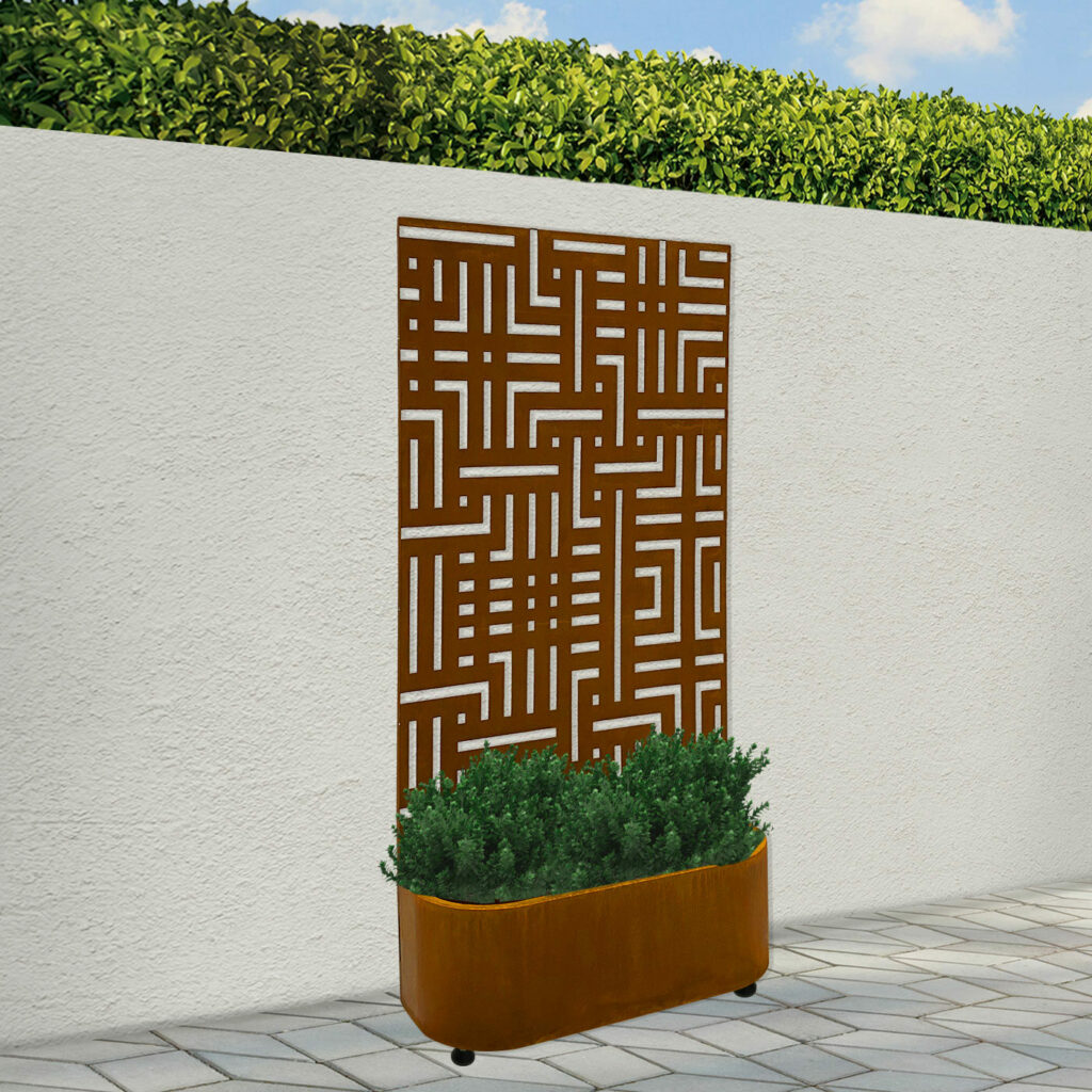Buy Garden Planter with Screen | Laser Cut Metal Privacy Screens