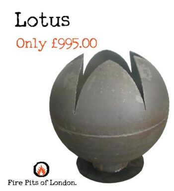 Buy Lotus Sphere Firepit by Fire Pits of London