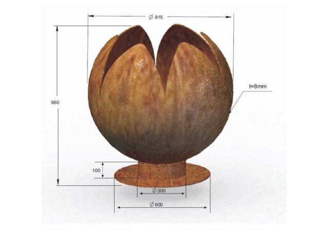 Buy Lotus Sphere Firepit by Fire Pits of London