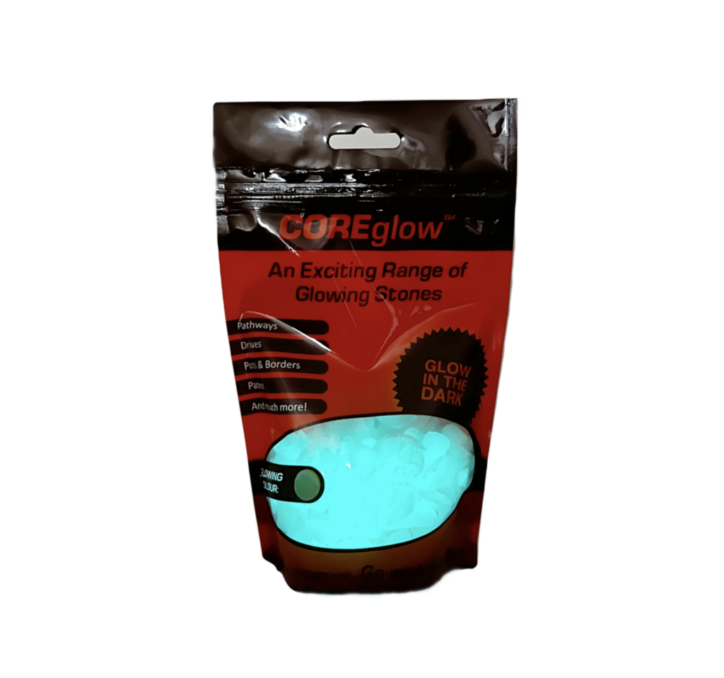Glow In The Dark Gravel | Glows AQUA | 20-25mm | (250g) Bag | By CORE ...