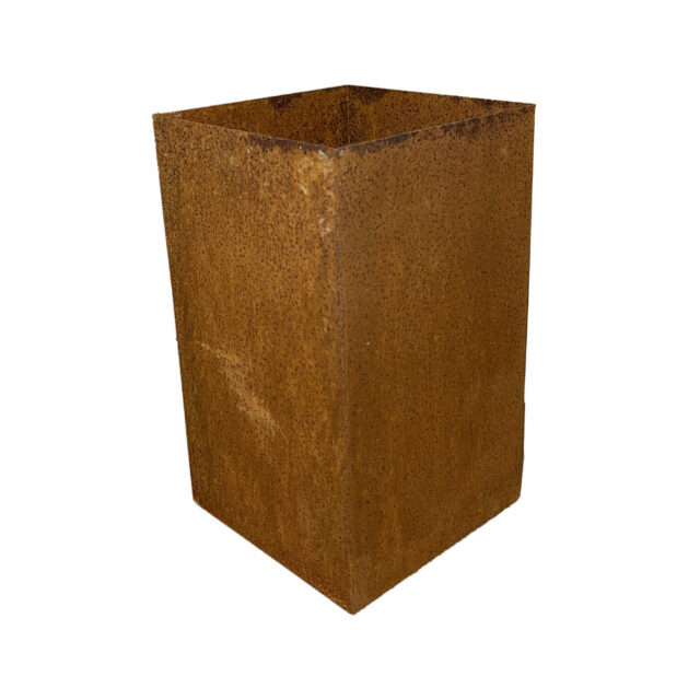 Medium Box Planter | 150 x 150 x 250mm | Black or Corten Steel - The ...
