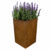 Small Box Planter | 125 x 125 x 200mm | Black or Corten Steel - The ...
