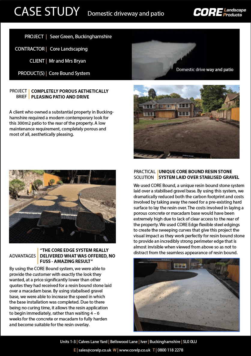 Resin Bound Stone Installation - CORE Bound System - The Ideal Garden